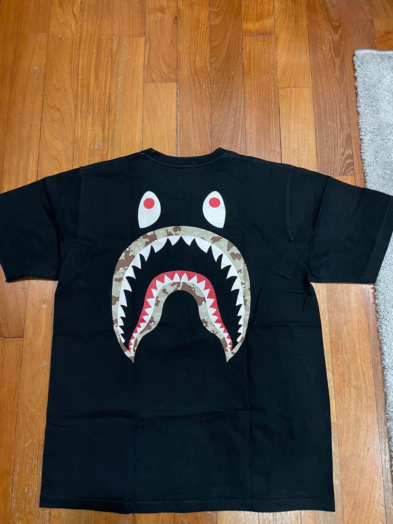 RARE Bape x Stussy collab Shark Tee, Men's Fashion, Tops & Sets ...