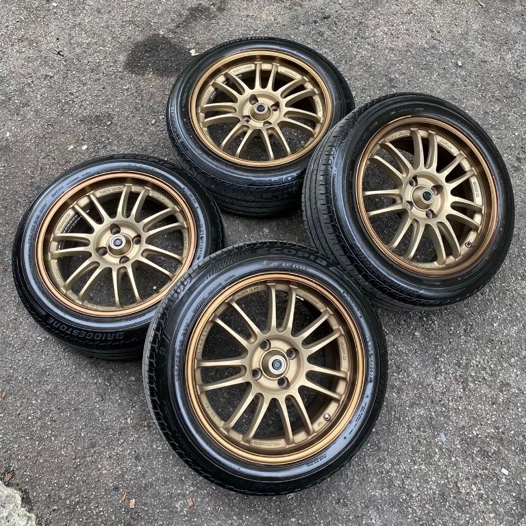 RE30 16 inch sport rim Wira tyre 70%, Auto Accessories on Carousell