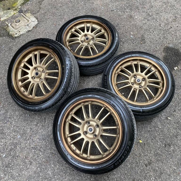 RE30 16 inch sport rim Wira tyre 70%, Auto Accessories on Carousell