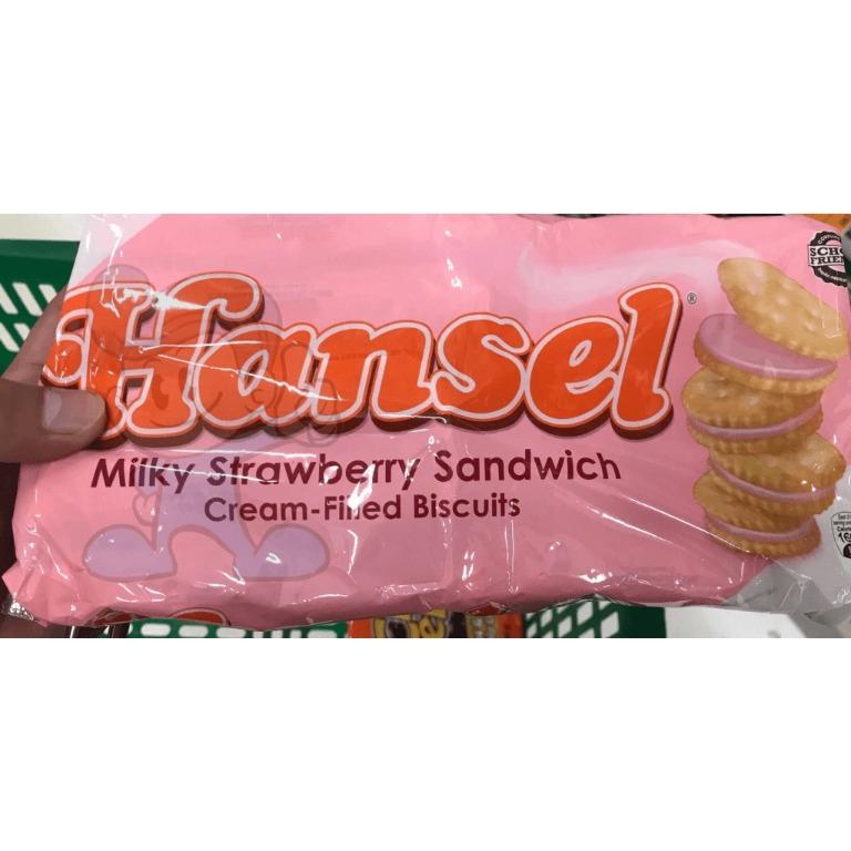 Rebisco Hansel Milky Strawberry Sandwich Cream-Filled Biscuits (3 x 310 ...