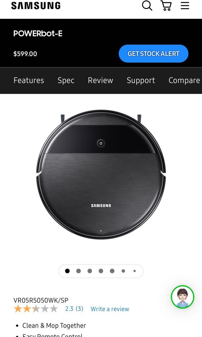 Samsung POWERbot-E VR5000 for sale!, TV & Home Appliances, Vacuum Cleaner & Housekeeping on ...