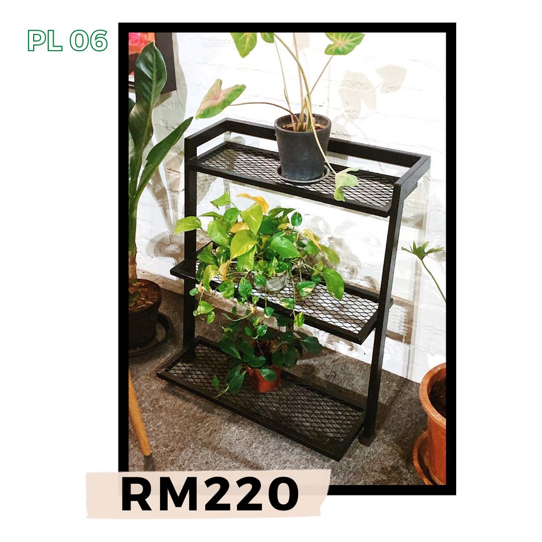 Steel Plant Shelf Tier Rack, Furniture & Home Living, Gardening, Pots ...
