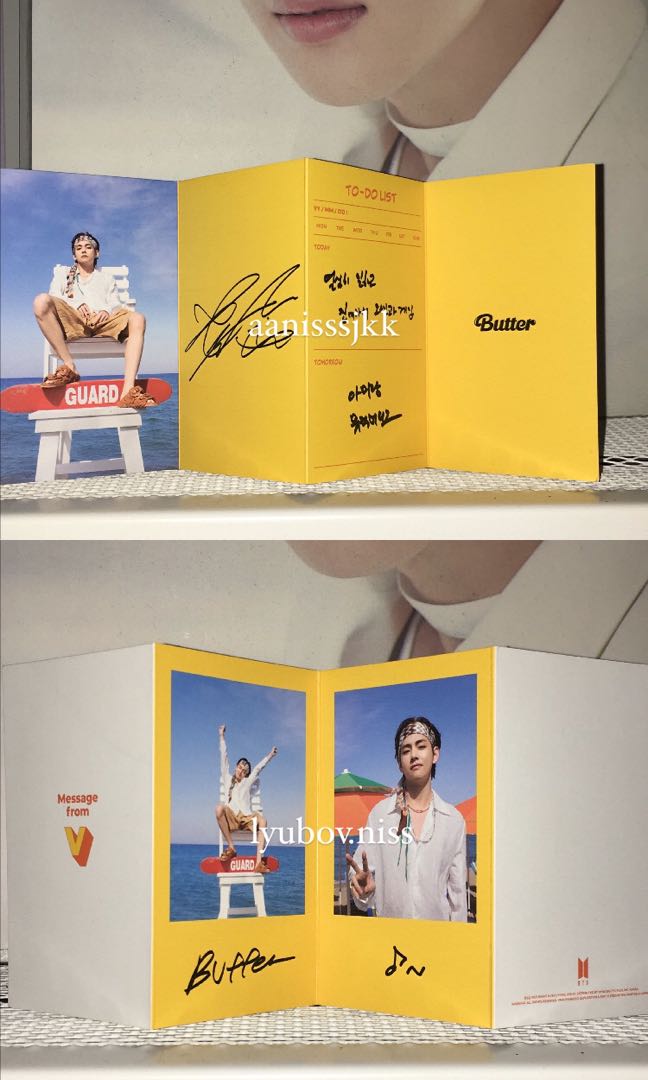 V Folded Message Card, Hobbies & Toys, Collectibles & Memorabilia, Fan ...