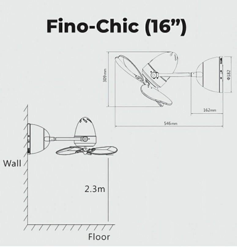 Vento Fino Chic Wall corner fan, Furniture & Home Living, Lighting ...