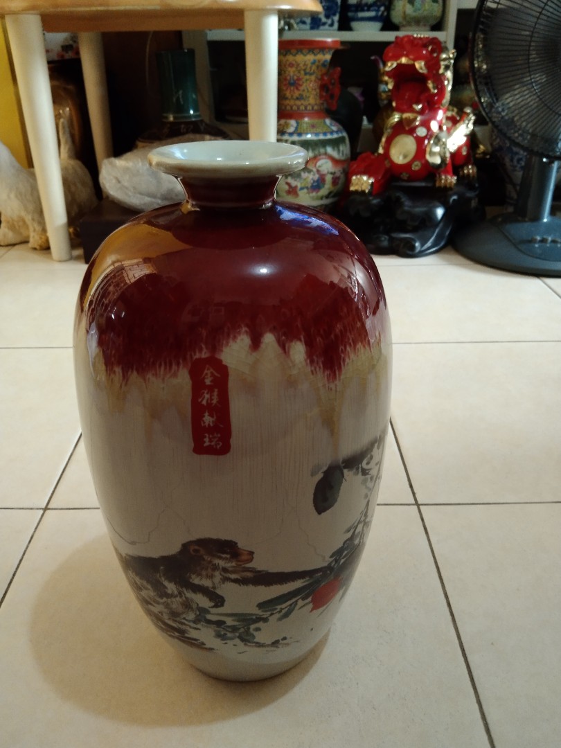Vintage Chinese monkey vase, Hobbies & Toys, Memorabilia & Collectibles ...