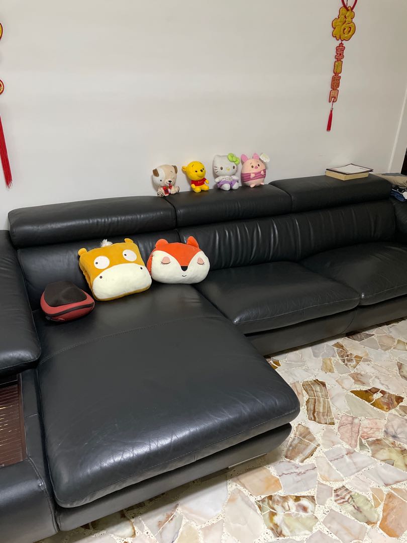 3M sofa genuine leather, Furniture & Home Living, Furniture, Sofas on ...