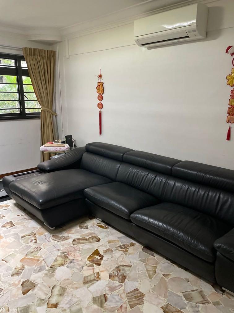 3M sofa genuine leather, Furniture & Home Living, Furniture, Sofas on ...