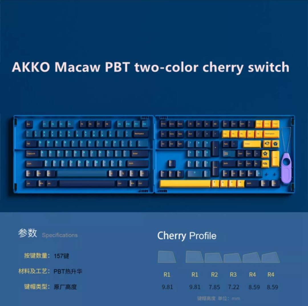 AKKO Macaw Keycaps Set (Cherry Profile), Computers & Tech, Parts ...
