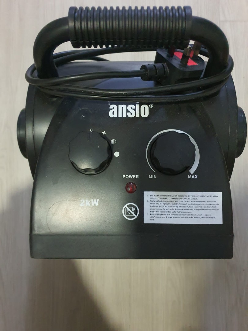ANSIO 2000W Portable PTC Ceramic Fan Heater Electric Heater with 2 Heat ...