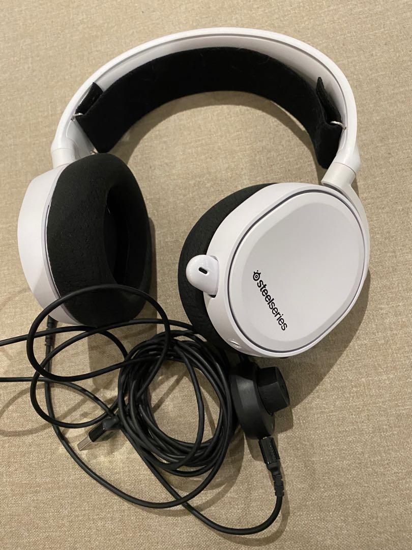 Arctis 5 Steelseries Gaming RGB White Wired Headphones, Audio ...