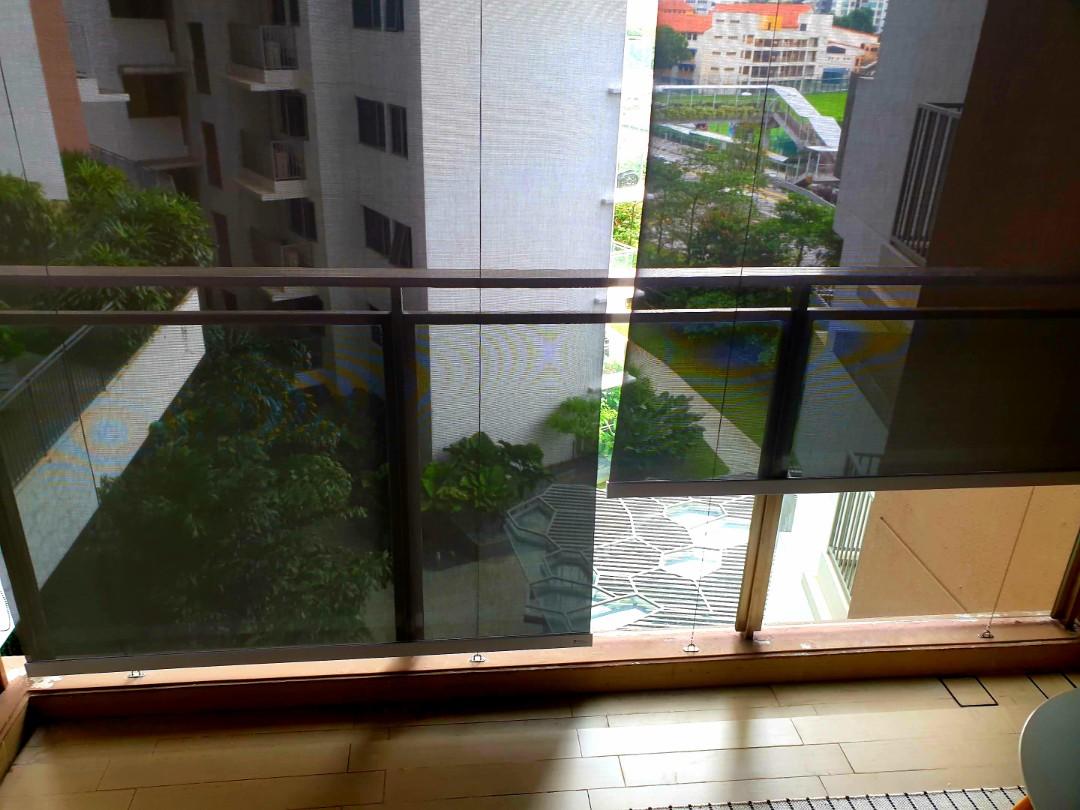 【3 rolls】Balcony Blind Wind Shade Roll Sun Shield, Furniture & Home ...