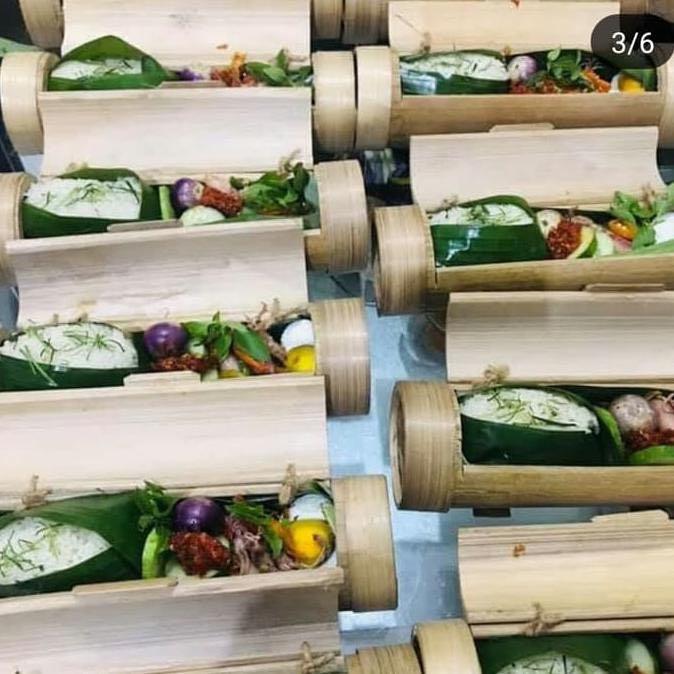 Bamboo Food packaging - bumbung bambu, Hobbies & Toys, Stationery ...