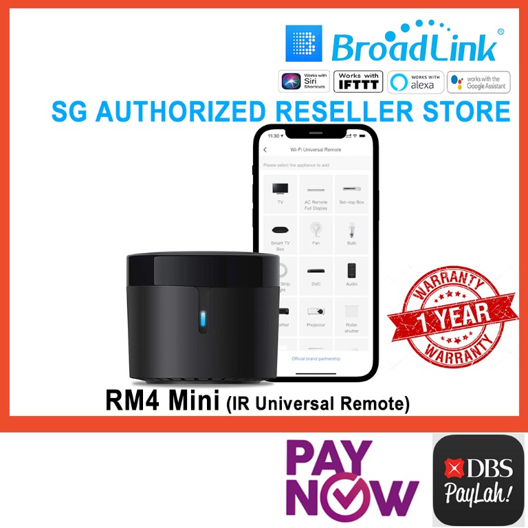 Broadlink Rm4 Mini Ir Wifi Smart Universal Remote Control Smart Home
