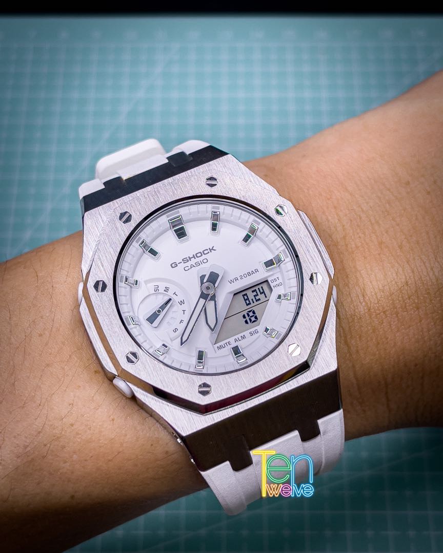 Casio G-Shock GMAS2100 GMA-S2100 GA2100 GA-2100 Mini CasiOak White Face ...