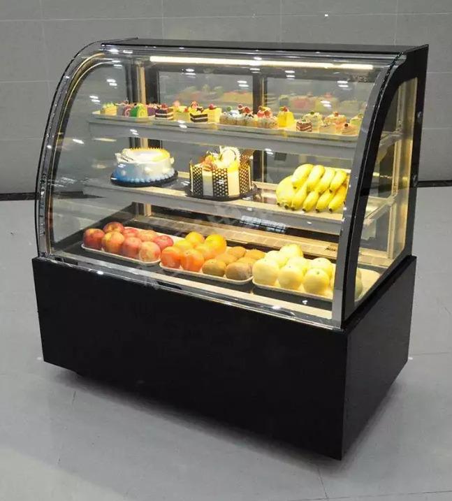 COMMERCIAL CAKE CHILLER 4 FT. 3 LAYERS CURVED GLASS FLOOR TYPE ...