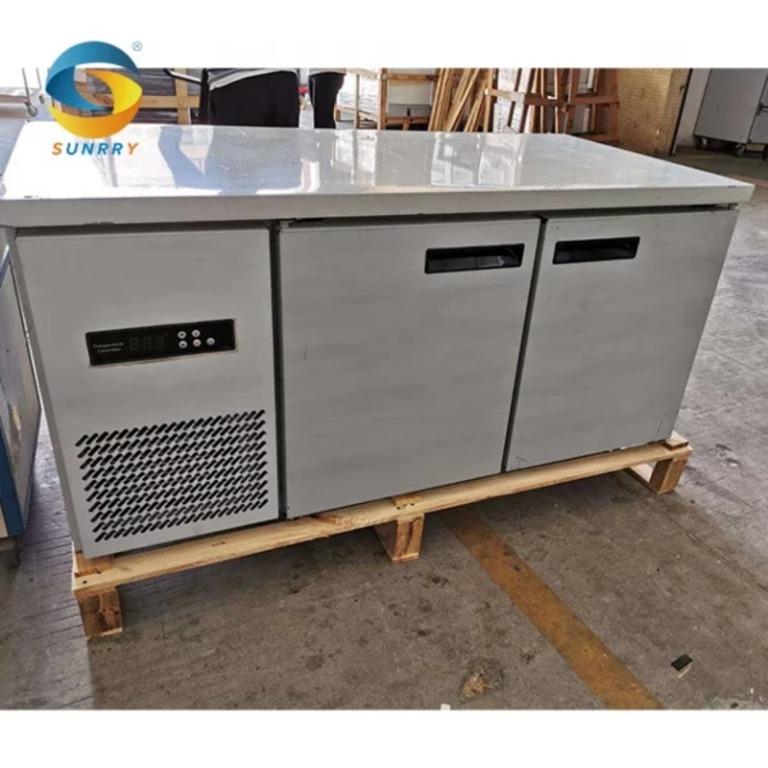 COMMERCIAL UNDERCOUNTER STAINLESS CABINET CHILLER WITH PREP TABLE ...