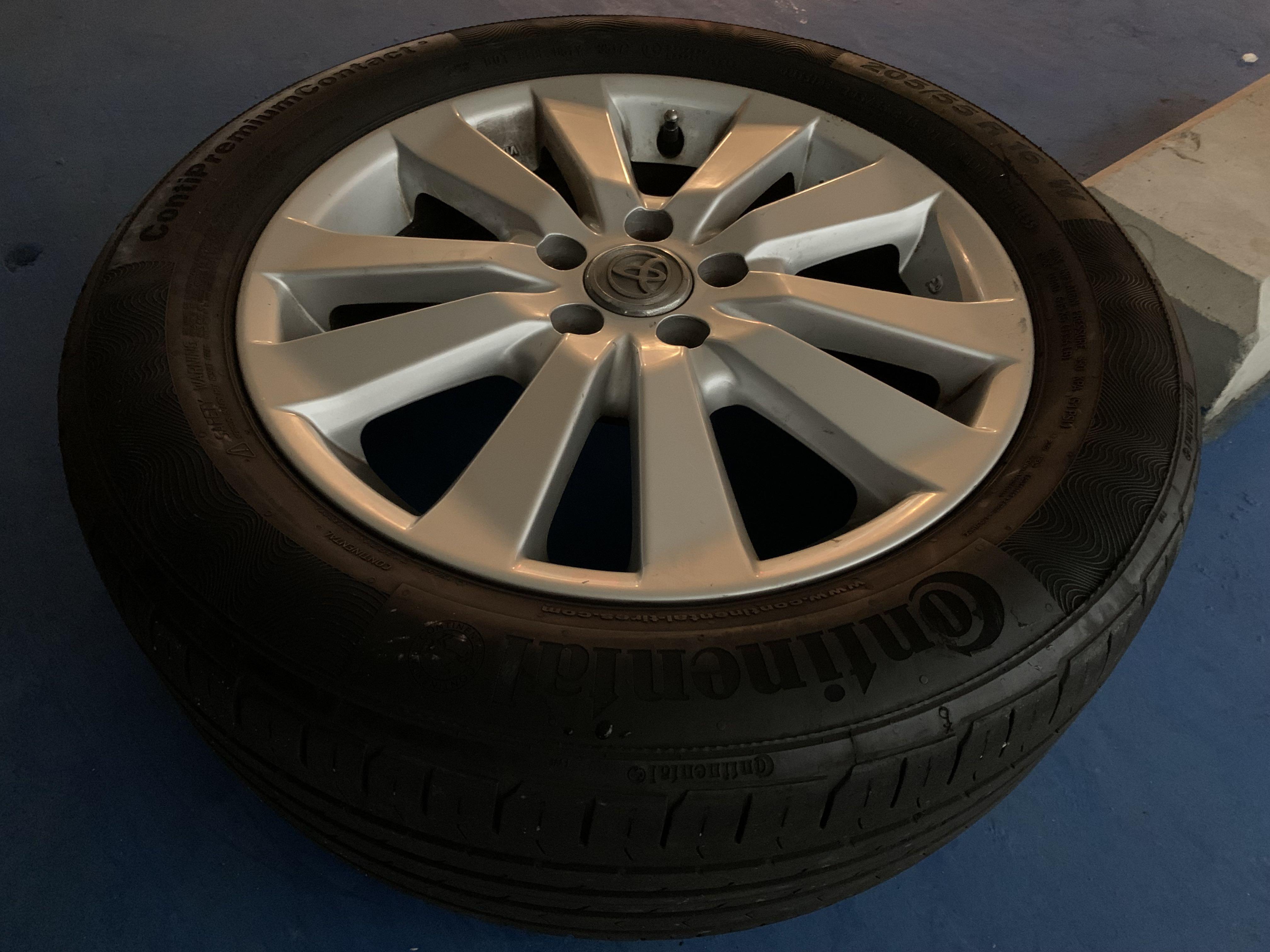 16” Toyota Rims with Continental Tyres , Car Accessories, Tyres & Rims ...