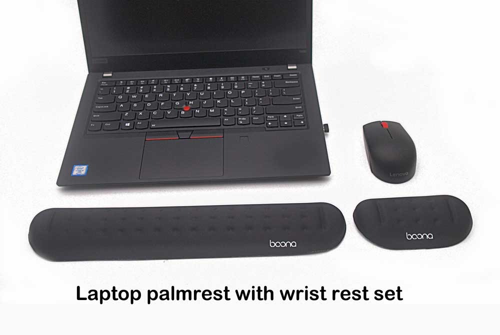 Ergonomic keyboard palm rest with wrist rest set, Computers & Tech ...