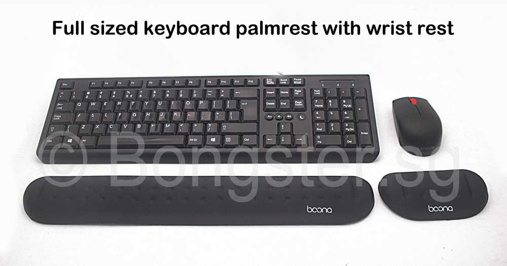 Ergonomic keyboard palm rest with wrist rest set, Computers & Tech ...