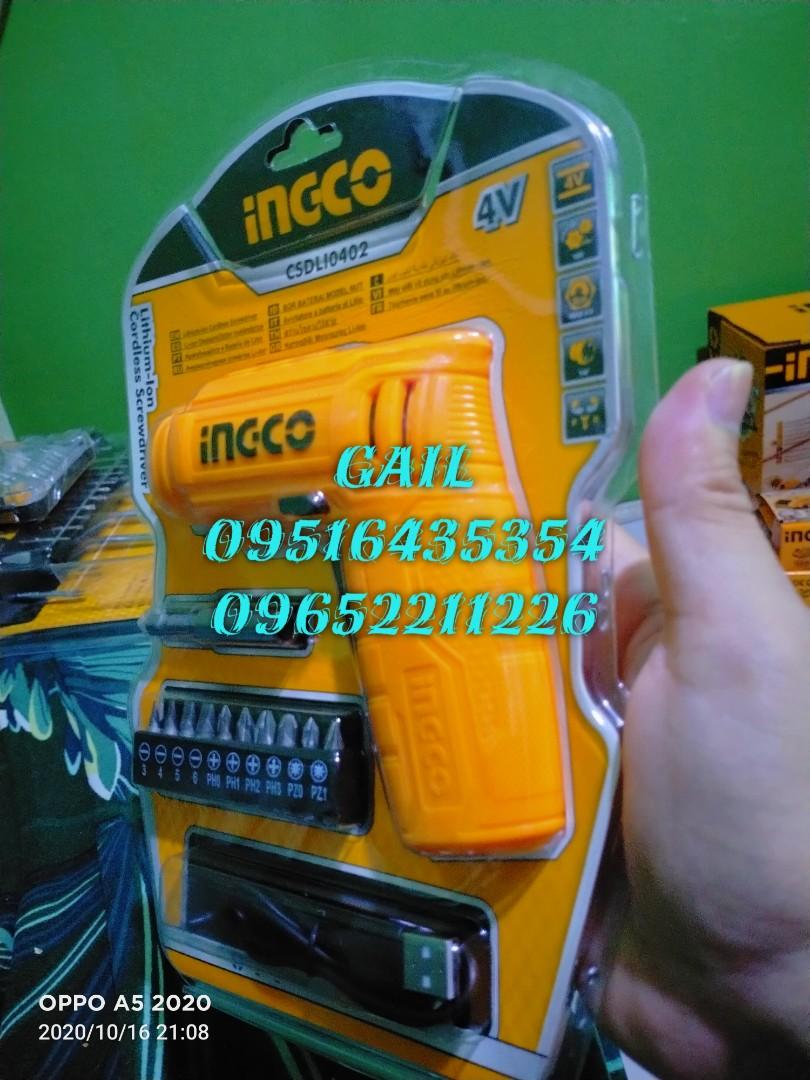 INGCO 4V Rechargeable Li-ion Cordless Screwdriver, Commercial ...