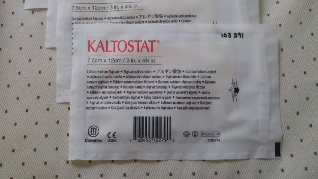 Kaltostat (Calcium Sodium Alginate) Wound Dressing, Health & Nutrition ...