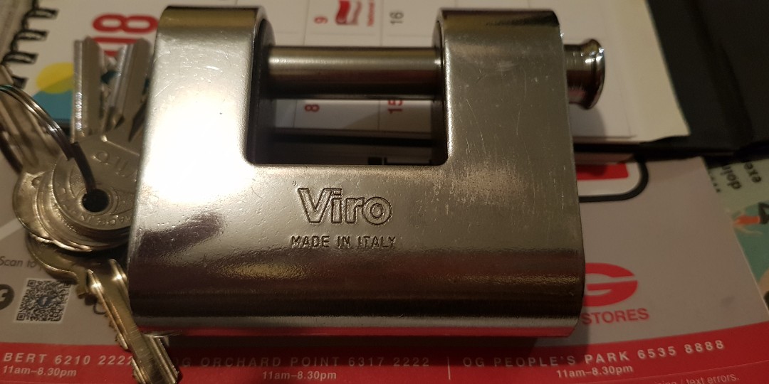 Metal gate Viro lock, Italy with six keys, Furniture & Home Living ...