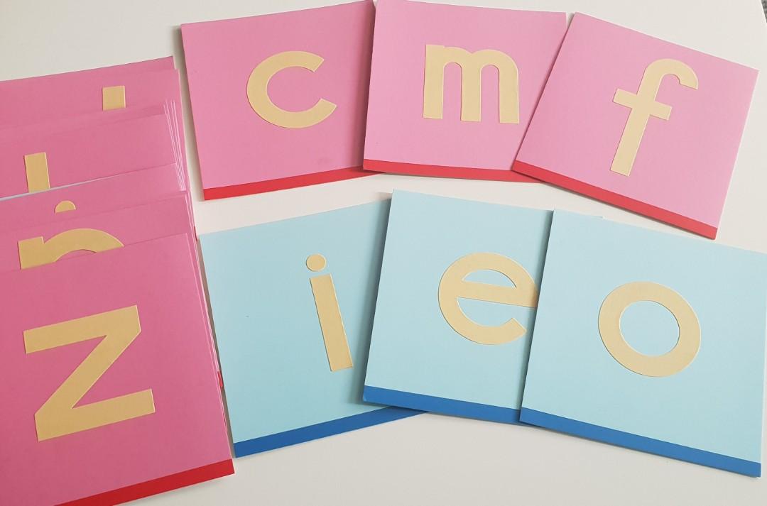 Montessori Sandpaper Letters/ Alphabets, Hobbies & Toys, Toys & Games ...