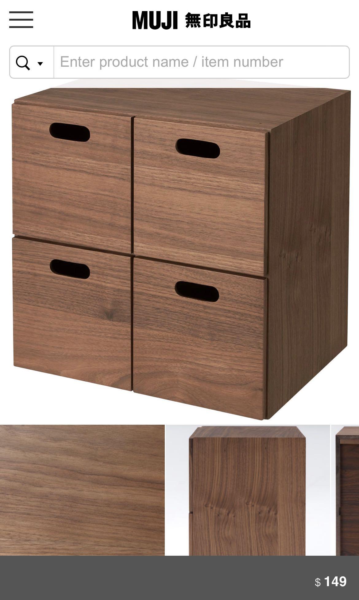 Muji Stacking Shelf with Drawers, Furniture & Home Living, Furniture ...