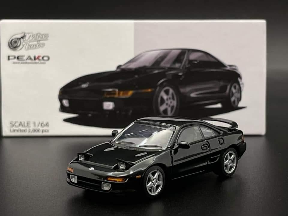 Peako64 1/64 Toyota MR2 Black Micro Turbo Pop up Headlights limited ...