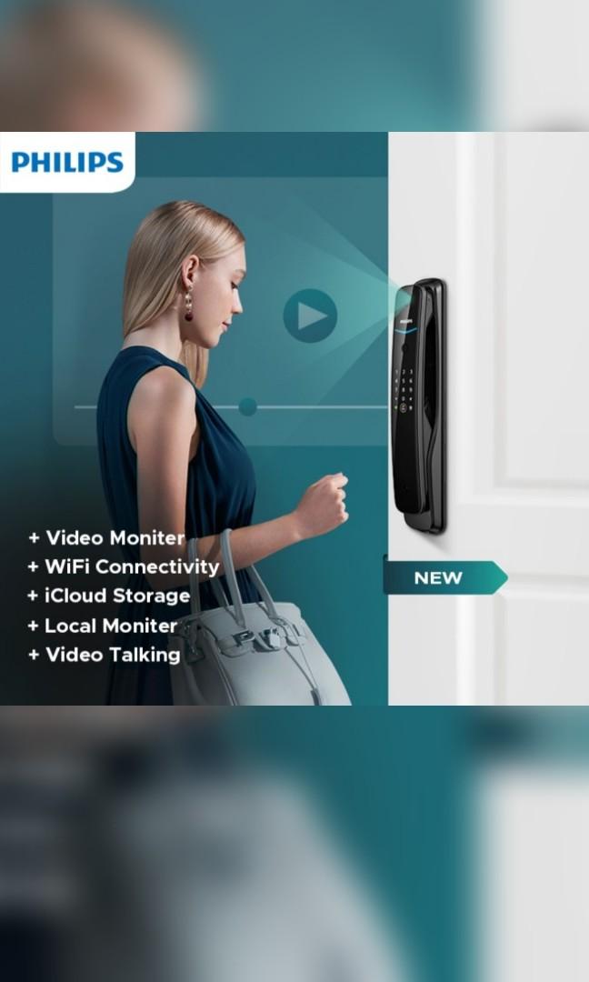 Philips digital lock Easykey DDL702 8HW (3D facial recognition), Furniture & Home Living ...