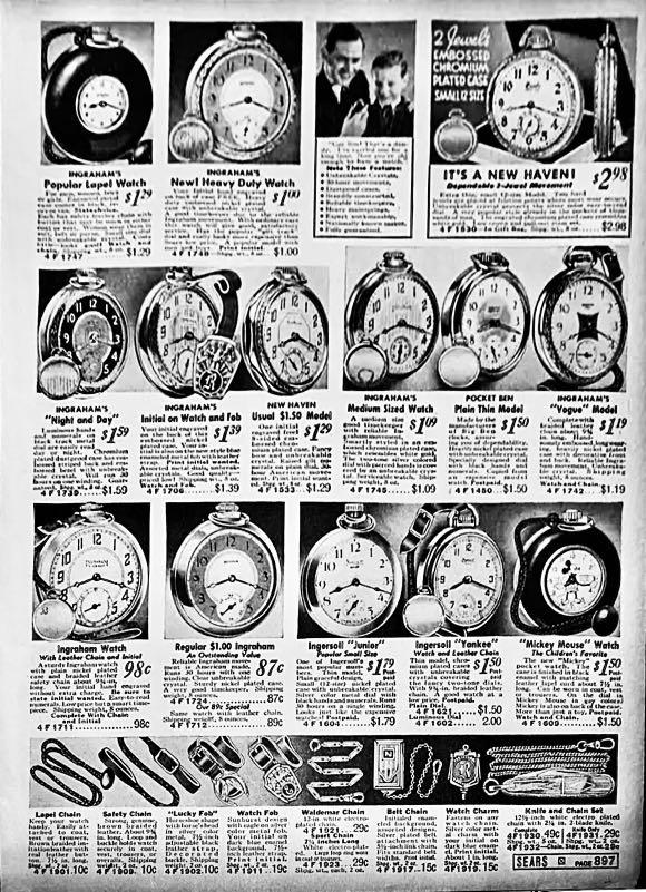 Pocket Watch / E. Ingraham / Vintage / Made in USA 1933 / Dollar Watch ...