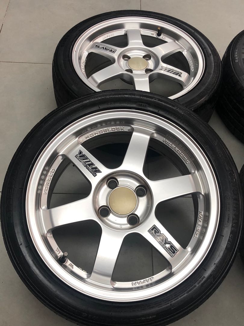 Rim TE37 16 7jj pcd100 et33, Auto Accessories on Carousell