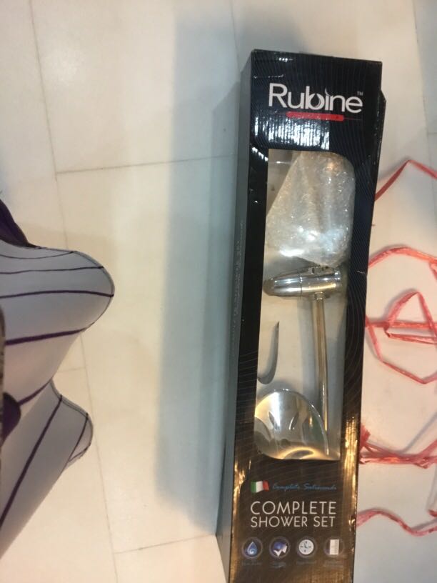 Rubine italia complete shower set, Furniture & Home Living, Bathroom ...