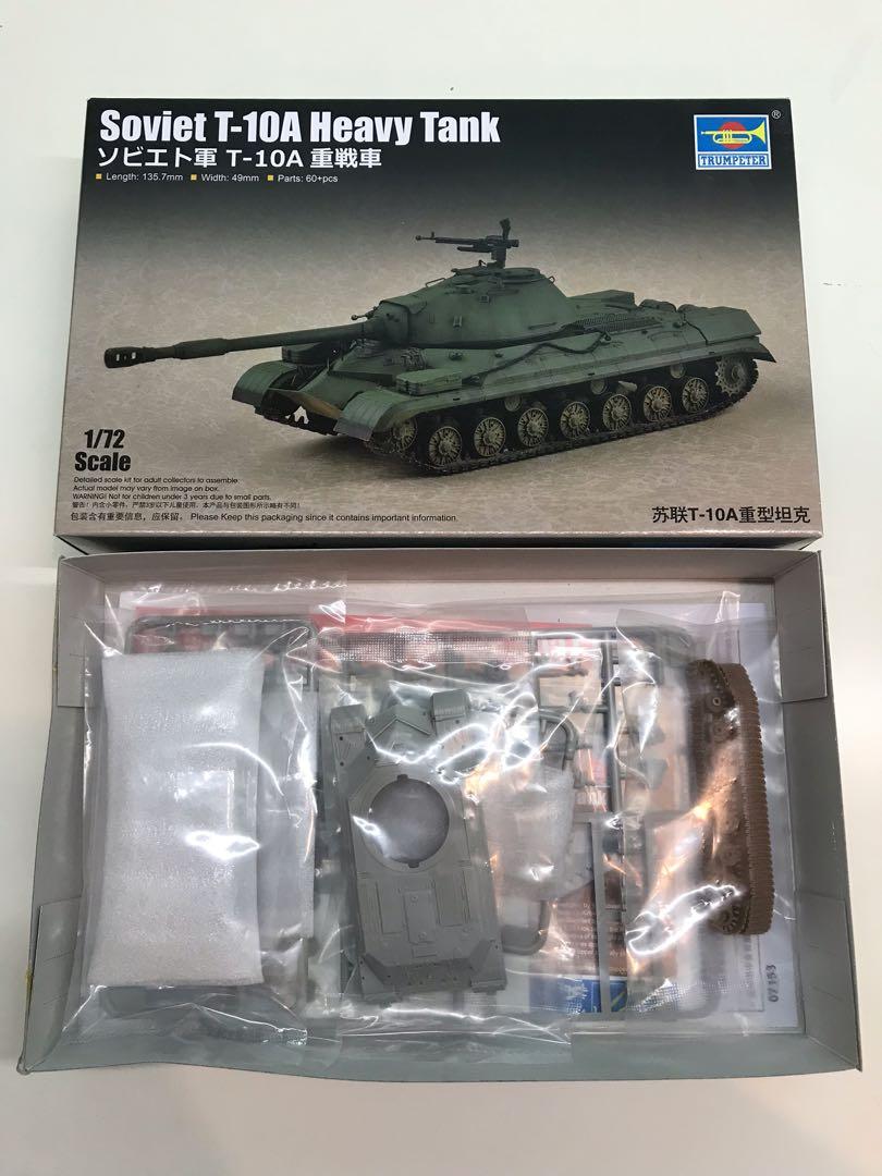 Soviet T-10A / IS-8 Heavy Tank 1/72 scale Trumpeter, Hobbies & Toys ...