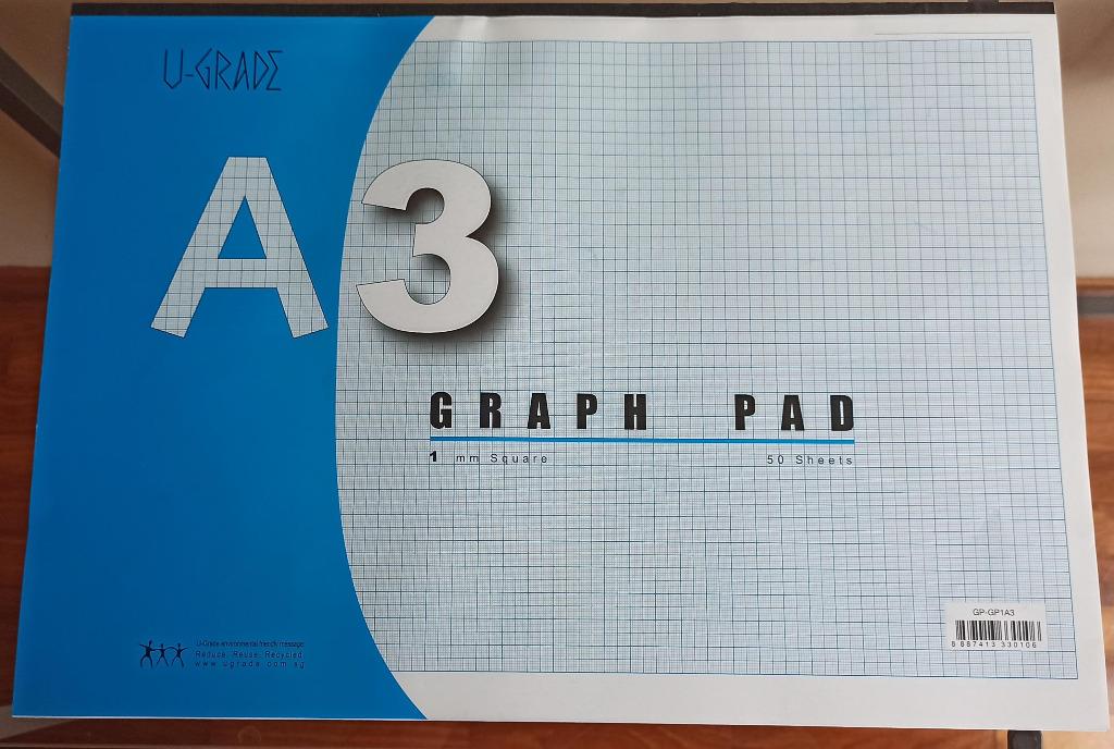 U-Grade A3 Graph Paper, Hobbies & Toys, Books & Magazines, Assessment ...
