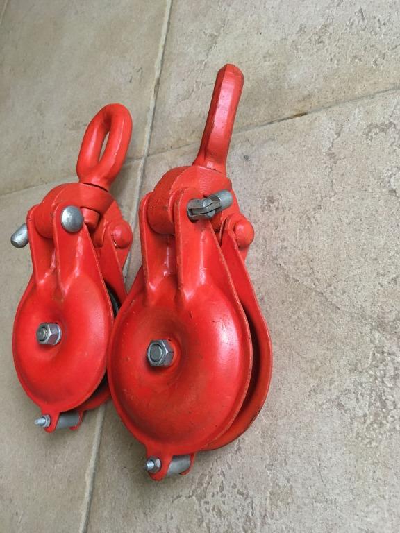 Used Heavy Duty Pulleys (2 pcs), Marine sheave block pulley, Eye Sheave ...
