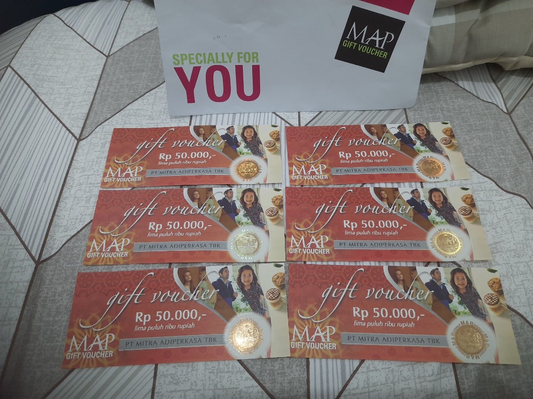 Gift voucher MAP 50.000, Olshop Fashion, Olshop Muslim di Carousell