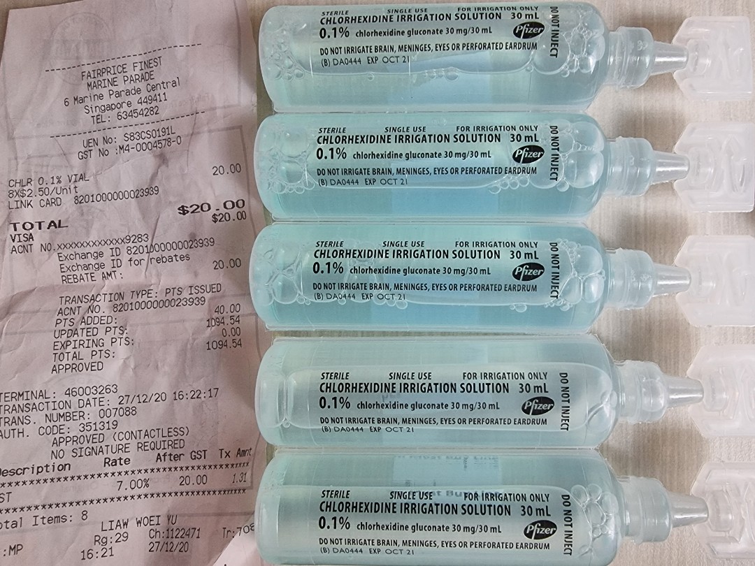 Wound cleaning Sterile Chlorhexidine Solution, Beauty & Personal Care ...