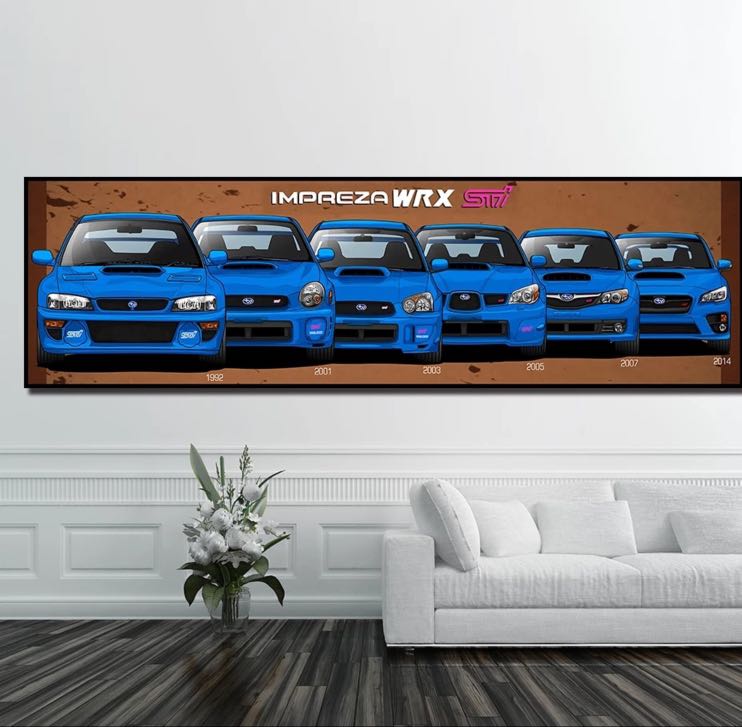 WRX STi Canvas Pics, Furniture & Home Living, Home Decor, Frames ...