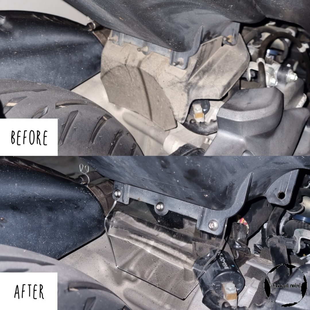 Yamaha Aerox Mud Flap - Acrylic - Under Seat Mud Guard Rear Splash ...