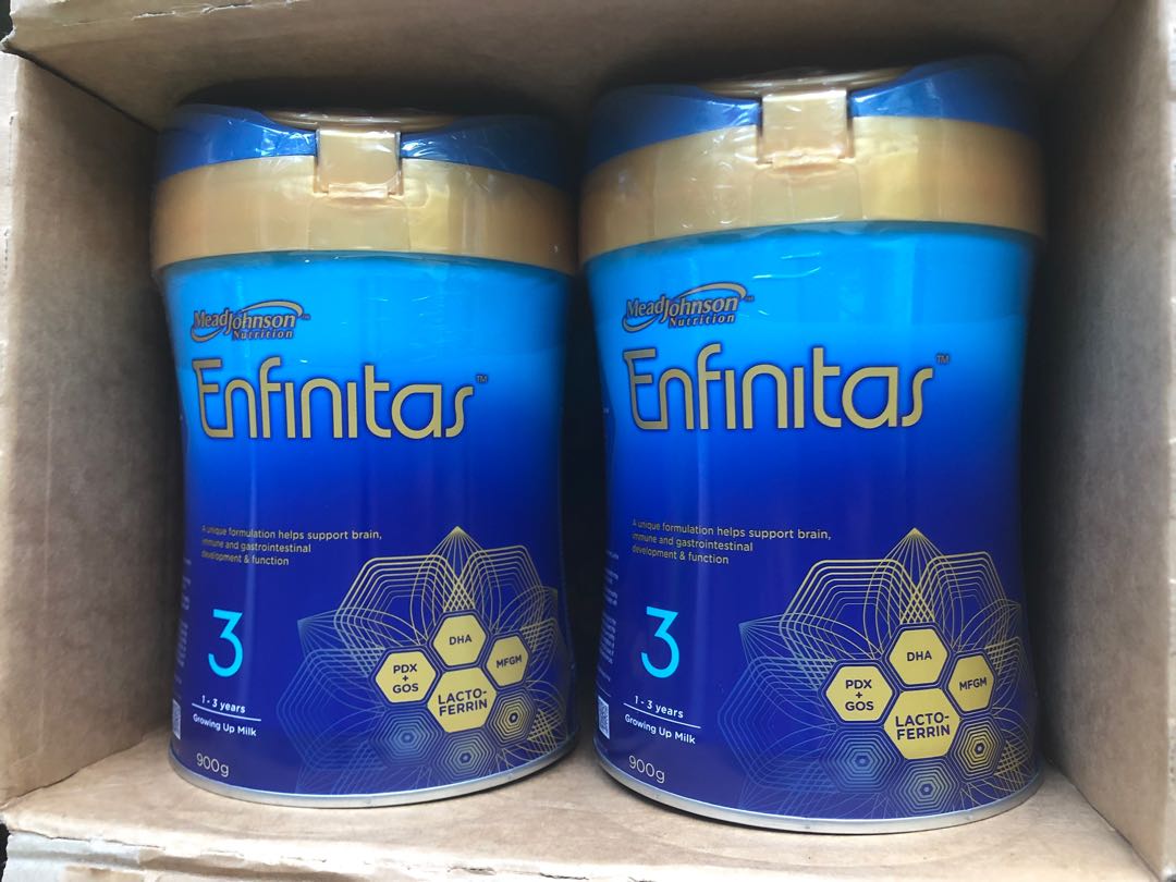 「原箱優惠$330/罐」全新 美贊臣 enfinitas 3號 藍罐 Enf 900g 大罐 一箱$1980, 兒童＆孕婦用品, 護理及餵哺, 護理及餵哺 - 加固 - Carousell