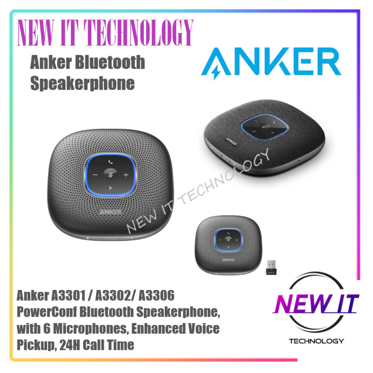 Anker A3301 / A3302 / A3306 / A3305 S500 PowerConf Bluetooth Speakerphone, with 6 Microphones ...