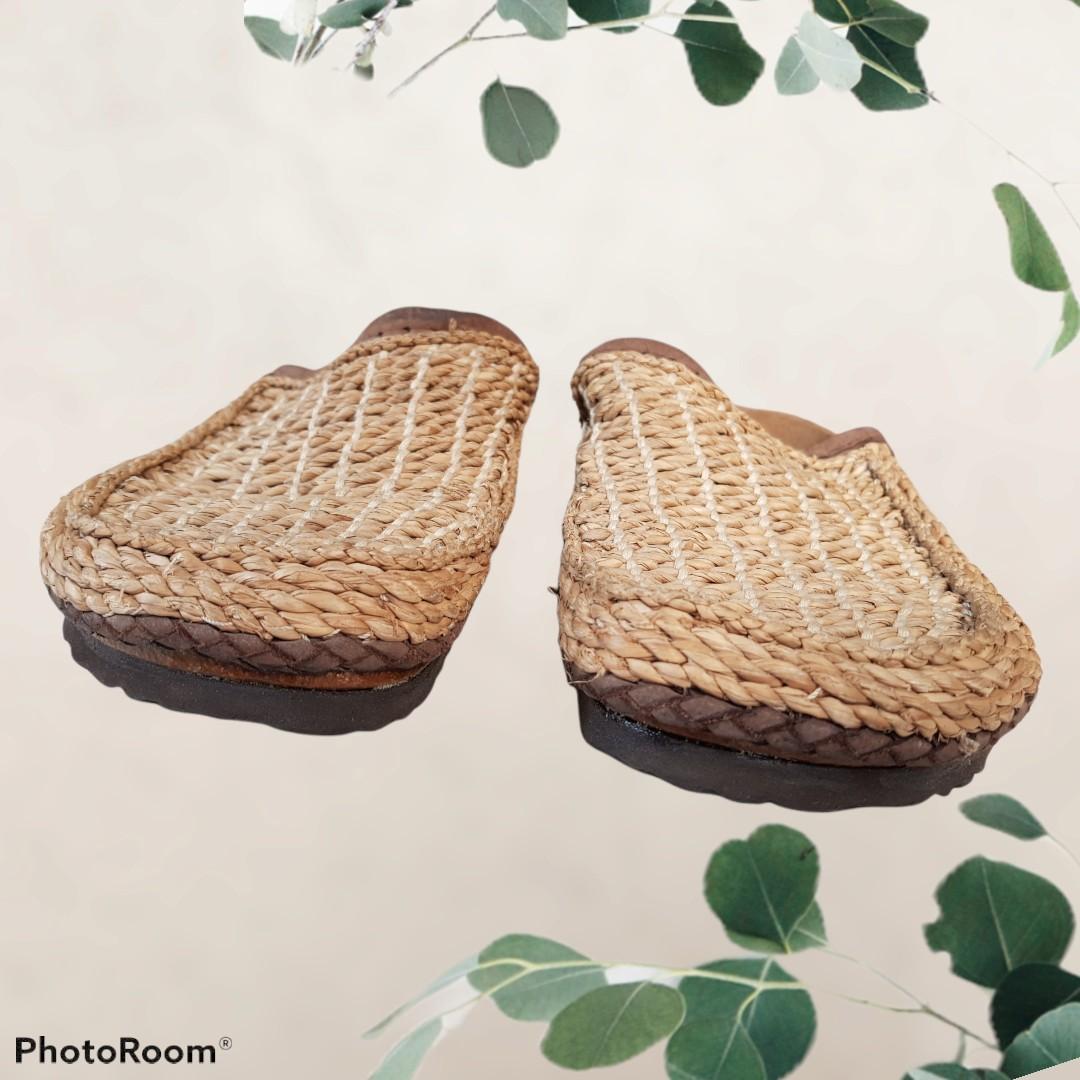 BIRKENSTOCK BETULA Woven Straw Rafia Jute Clogs size 39, Women's ...