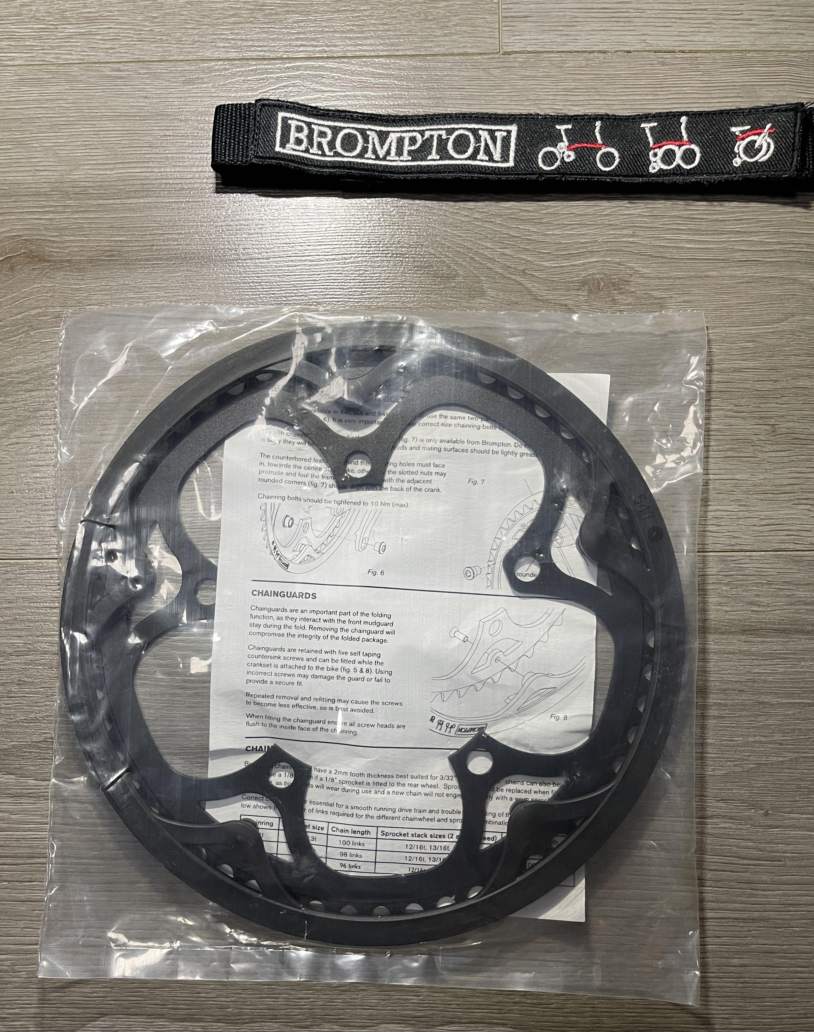 Brompton 54T Spider Chainring & Guard Set Black Edition, Sports ...