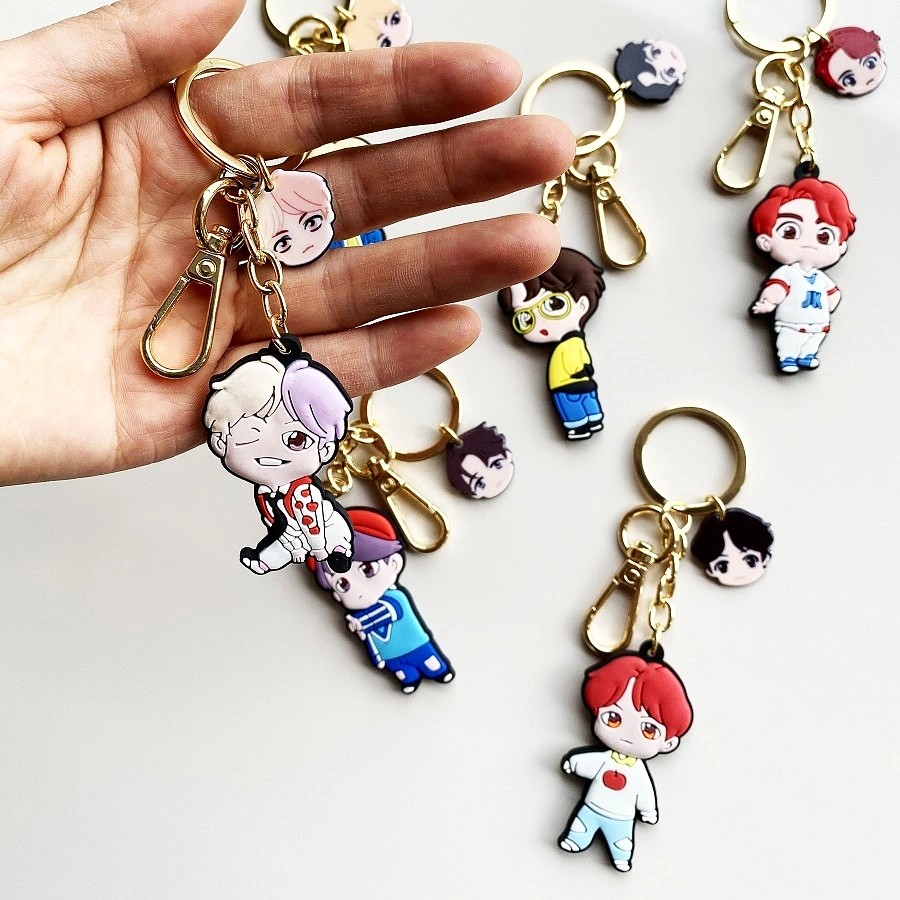 BTS KEYCHAIN JUNGKOOK V JIMIN JIN SUGA J-HOPE RM BT21, Hobbies & Toys ...