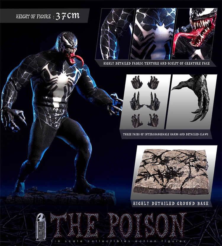Bullet Head BH002 1/6 The Poison Venom Marvel Action Figure 猛毒, Hobbies ...