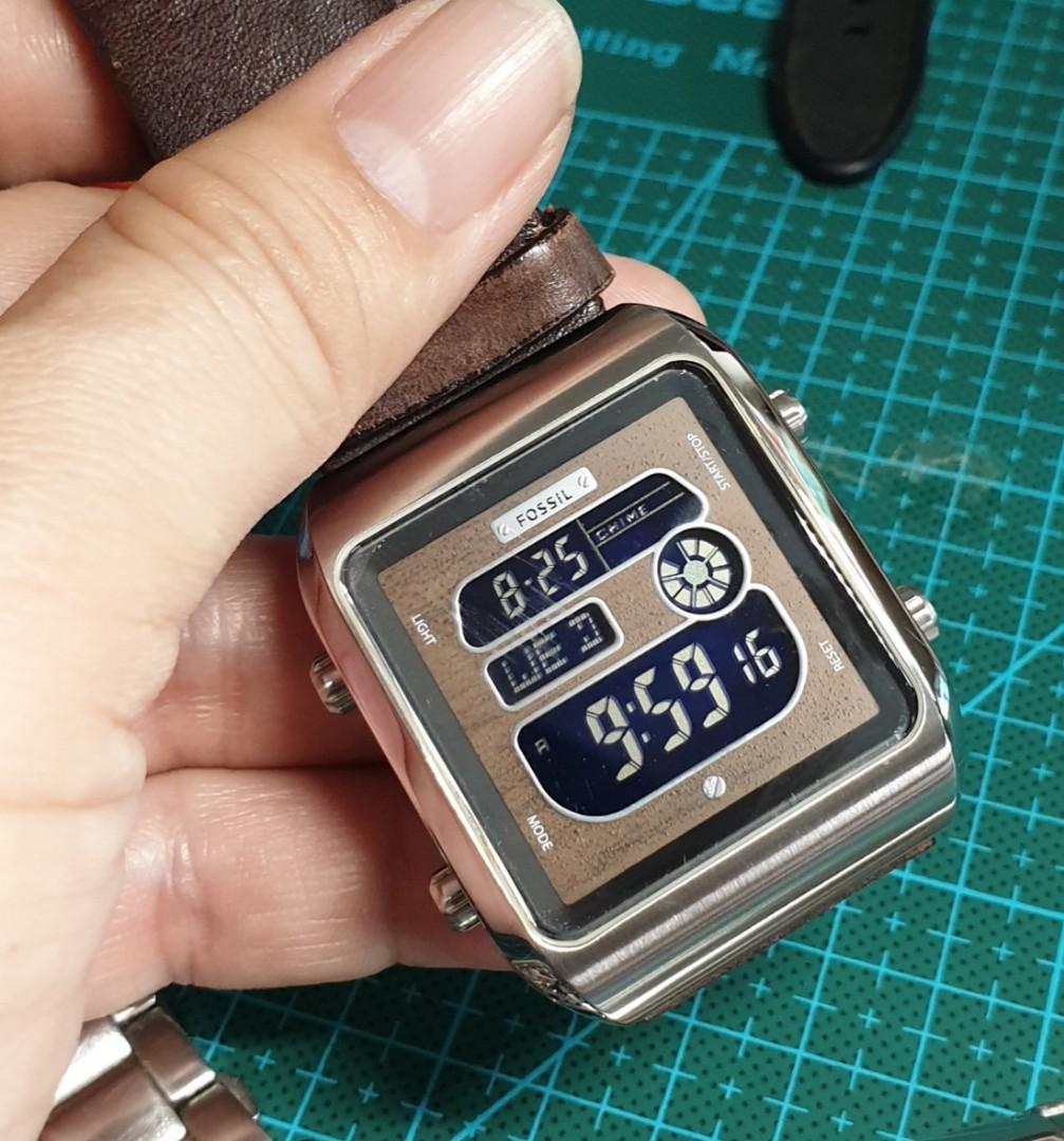 Casio, fossil, esprit and chevignon digital chronograph quartz retro ...