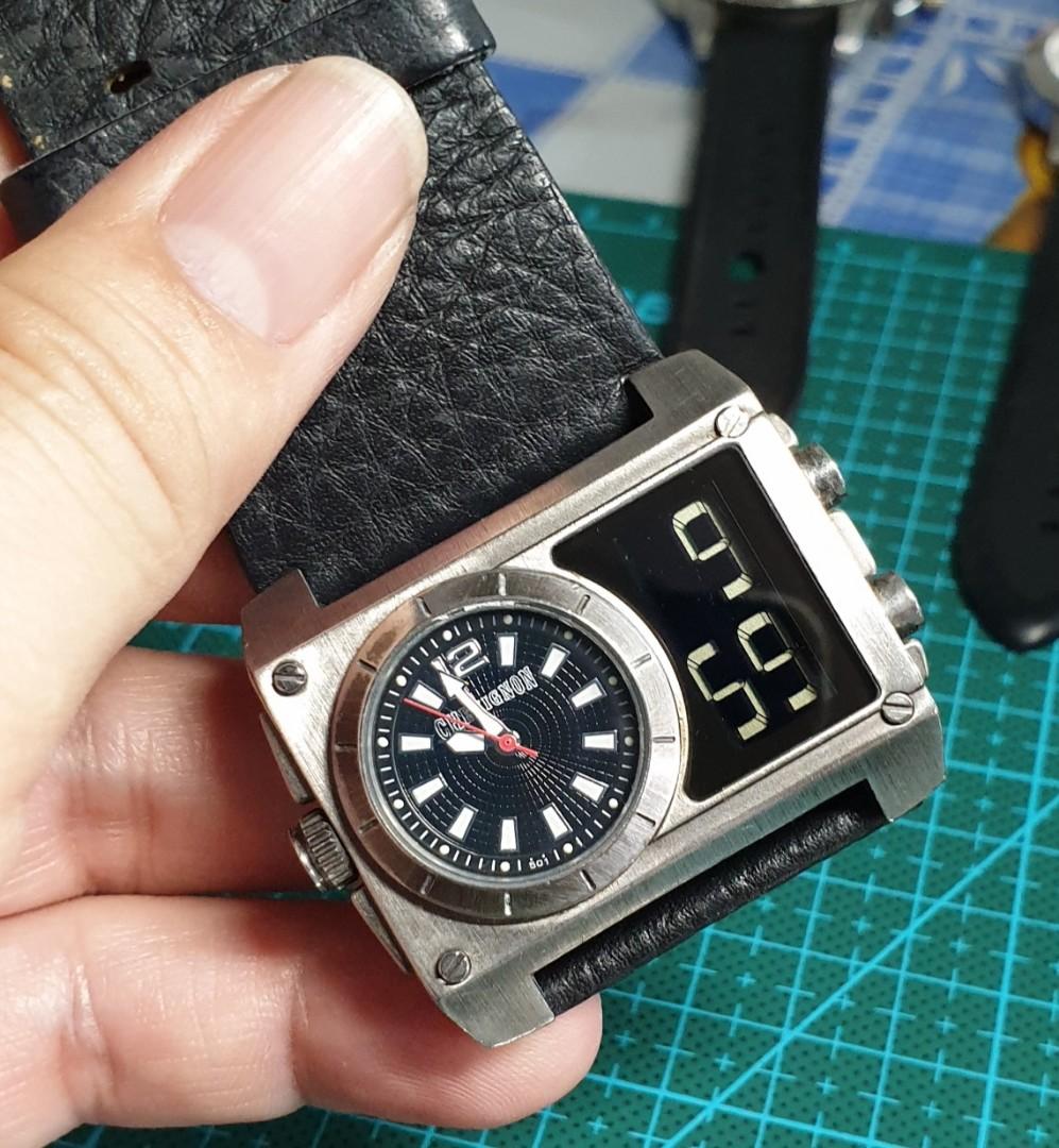 Casio, fossil, esprit and chevignon digital chronograph quartz retro ...