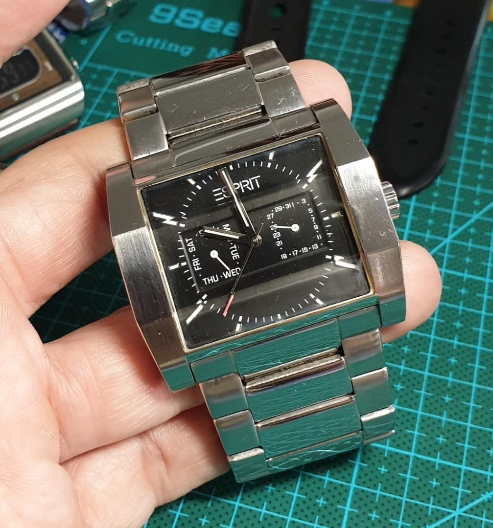 Casio, fossil, esprit and chevignon digital chronograph quartz retro ...