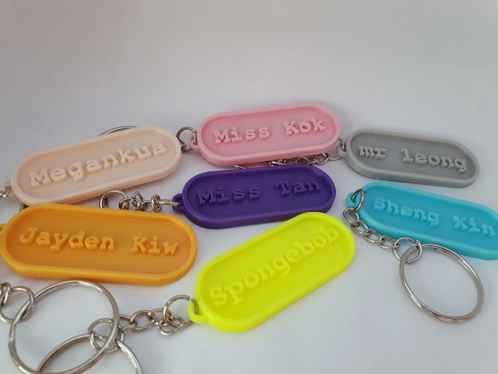 Custom 3D Printed Keychains! good for teachers!!, Hobbies & Toys ...